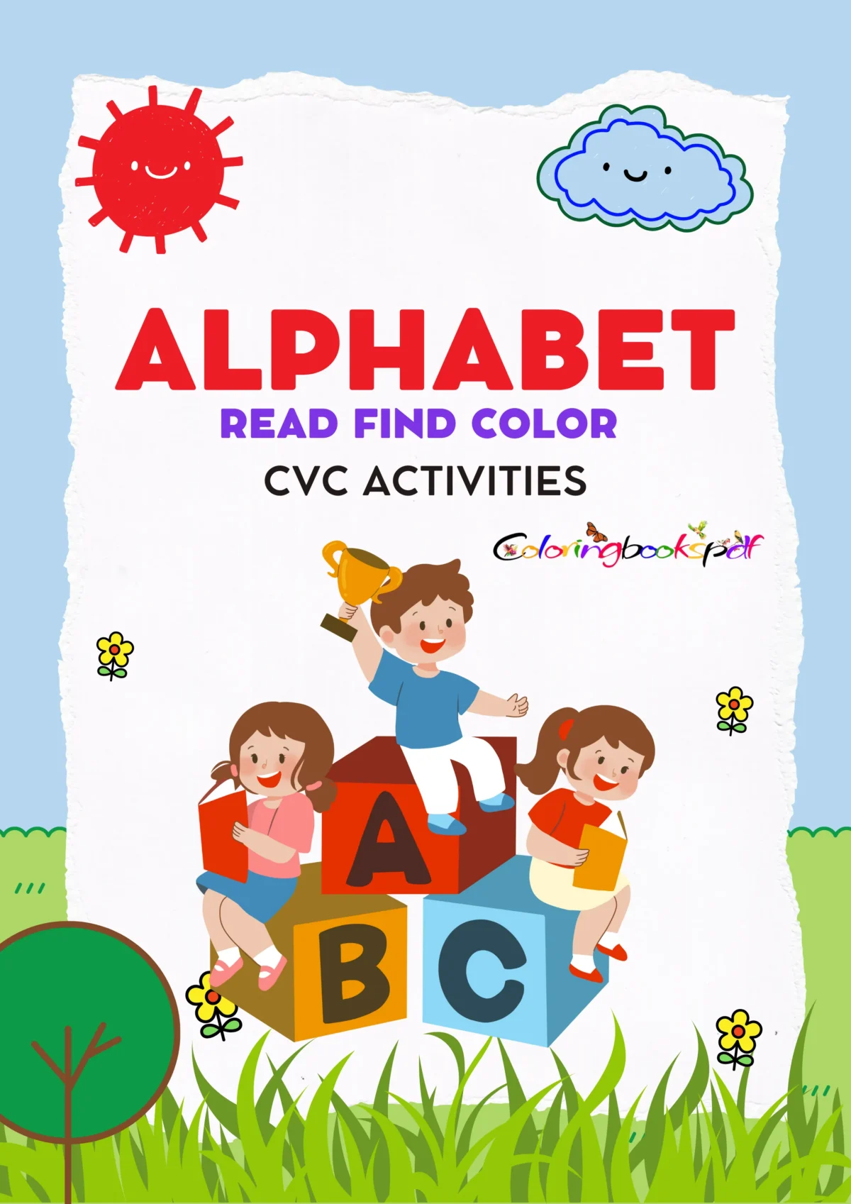 Alphabet CVC Activities | Read Find Color Worksheets PDF